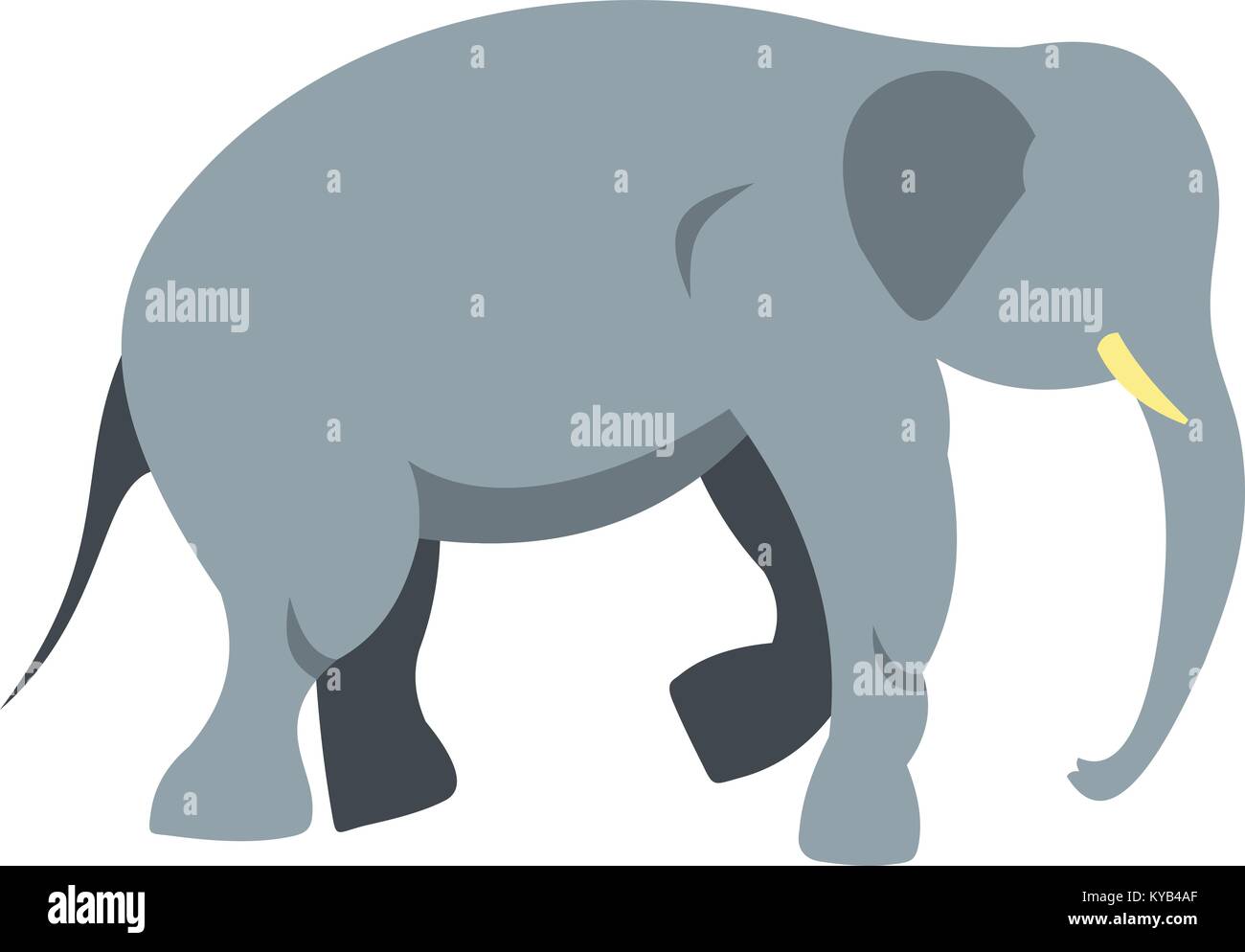 Elephant icon flat isolated on white background vector illustration ...