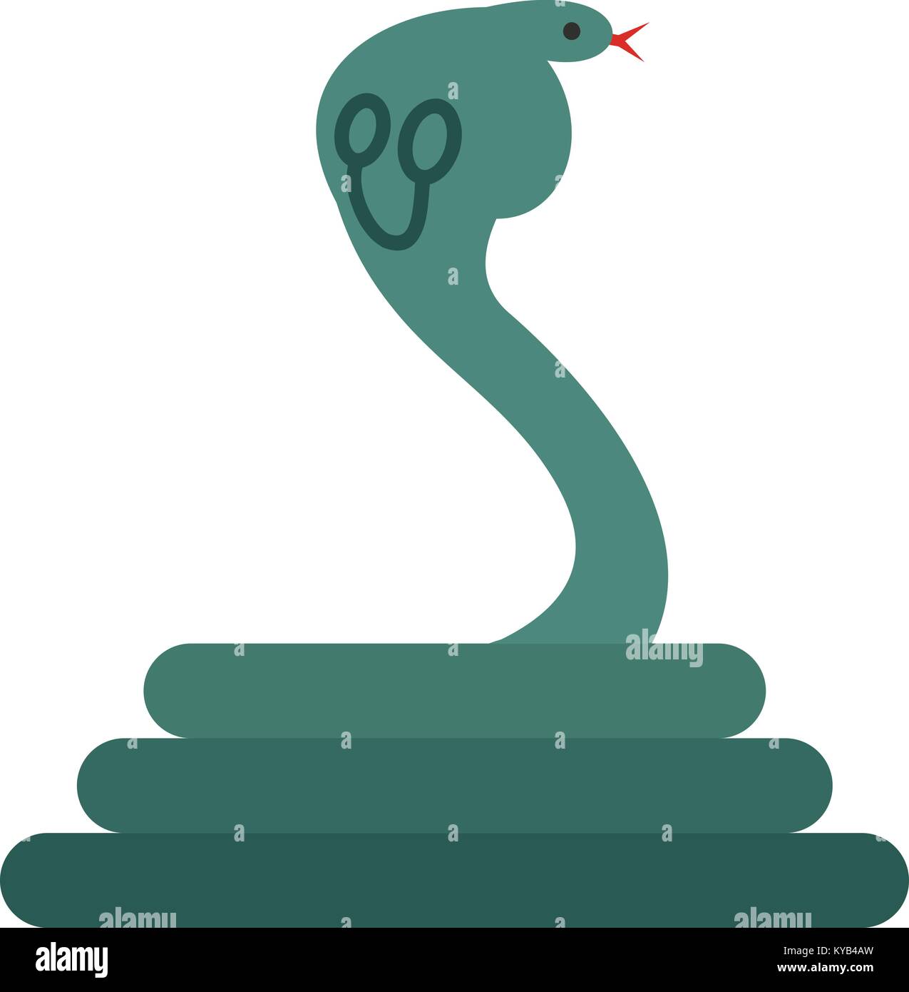 Cobra icon flat isolated on white background vector illustration Stock ...