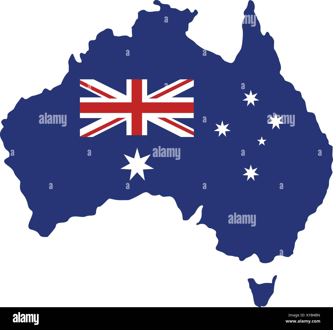 Australia icon flat isolated on white background vector illustration ...