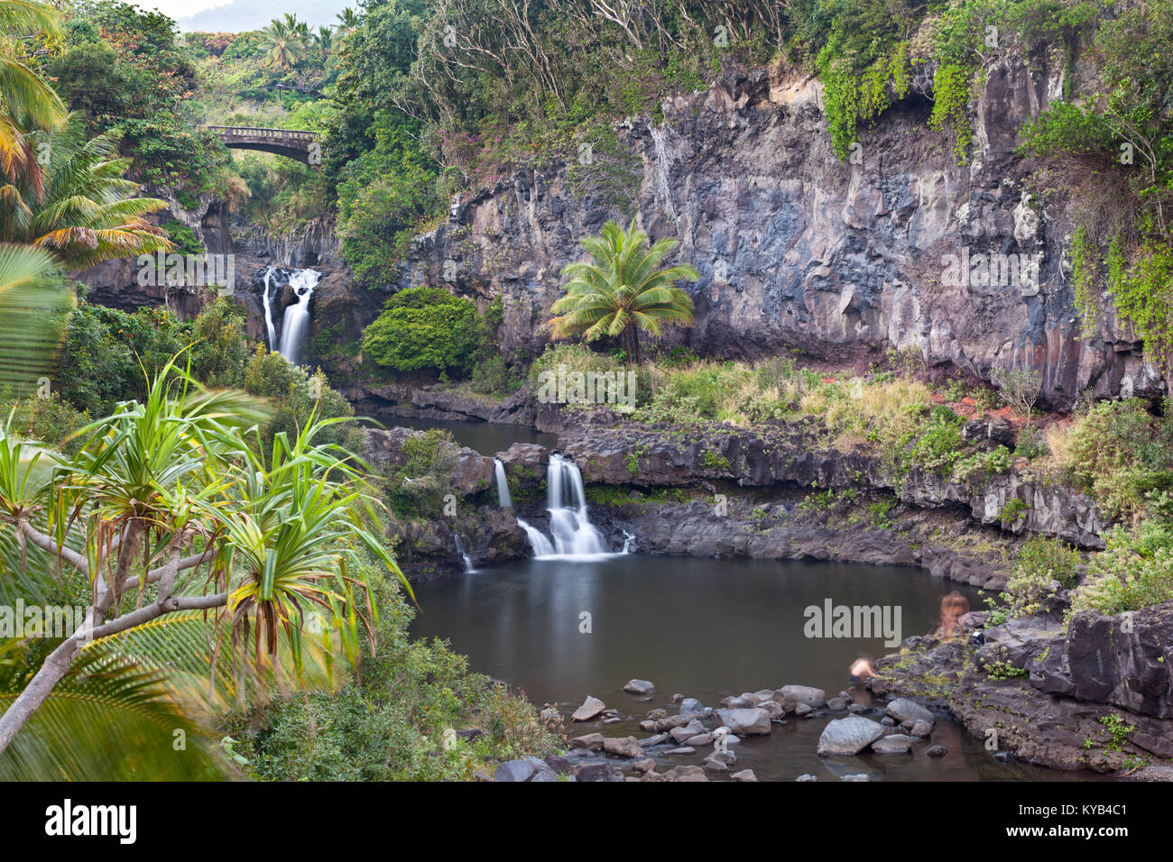 Waterfalls and pools at Oheo Gulch, the Seven Sacred Pools in Maui ...