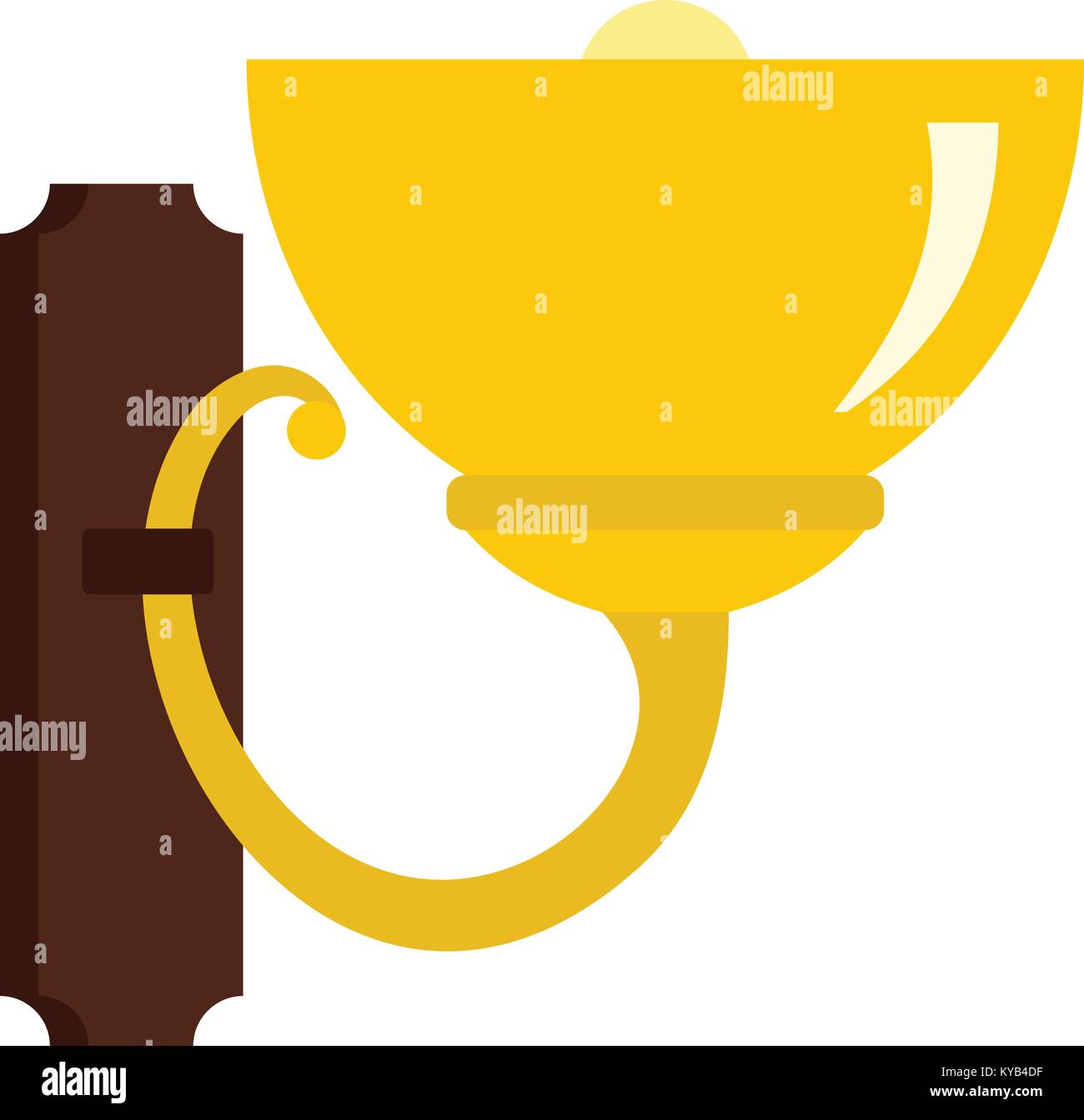 Wall lamp icon flat isolated on white background vector illustration ...