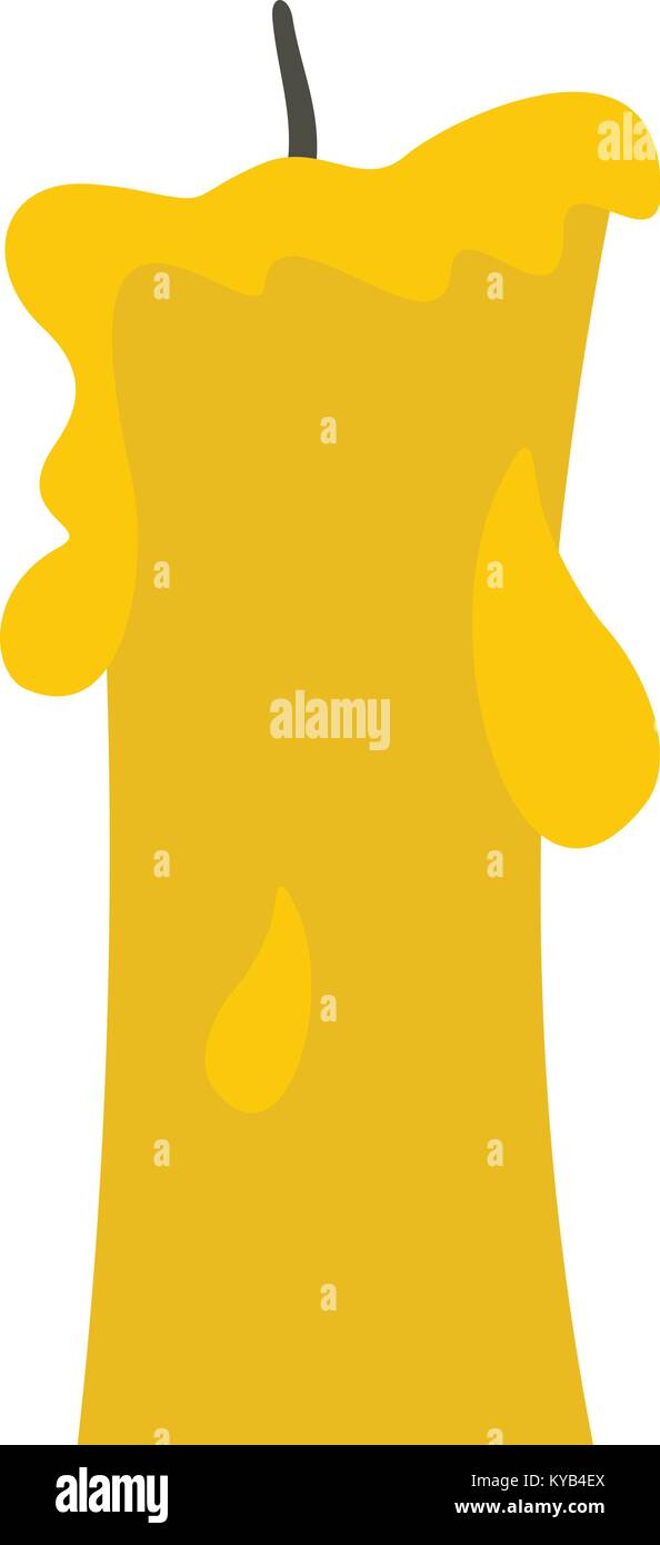 Small candle icon flat isolated on white background vector illustration ...