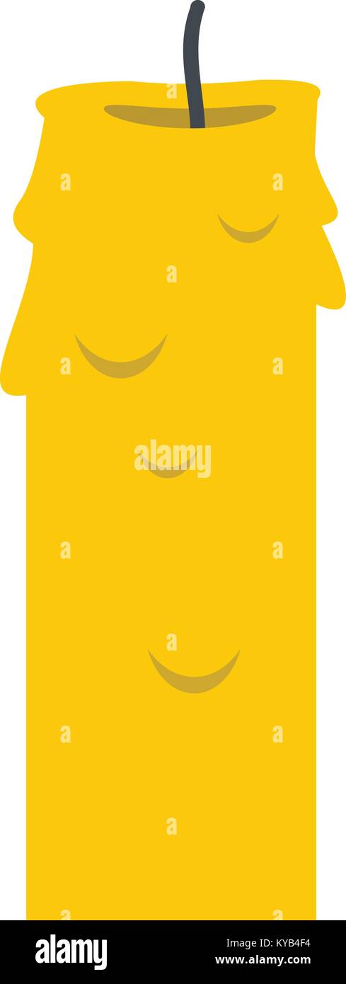 Paraffin candle icon flat isolated on white background vector ...