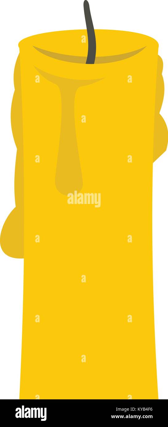 One candle icon flat isolated on white background vector illustration ...