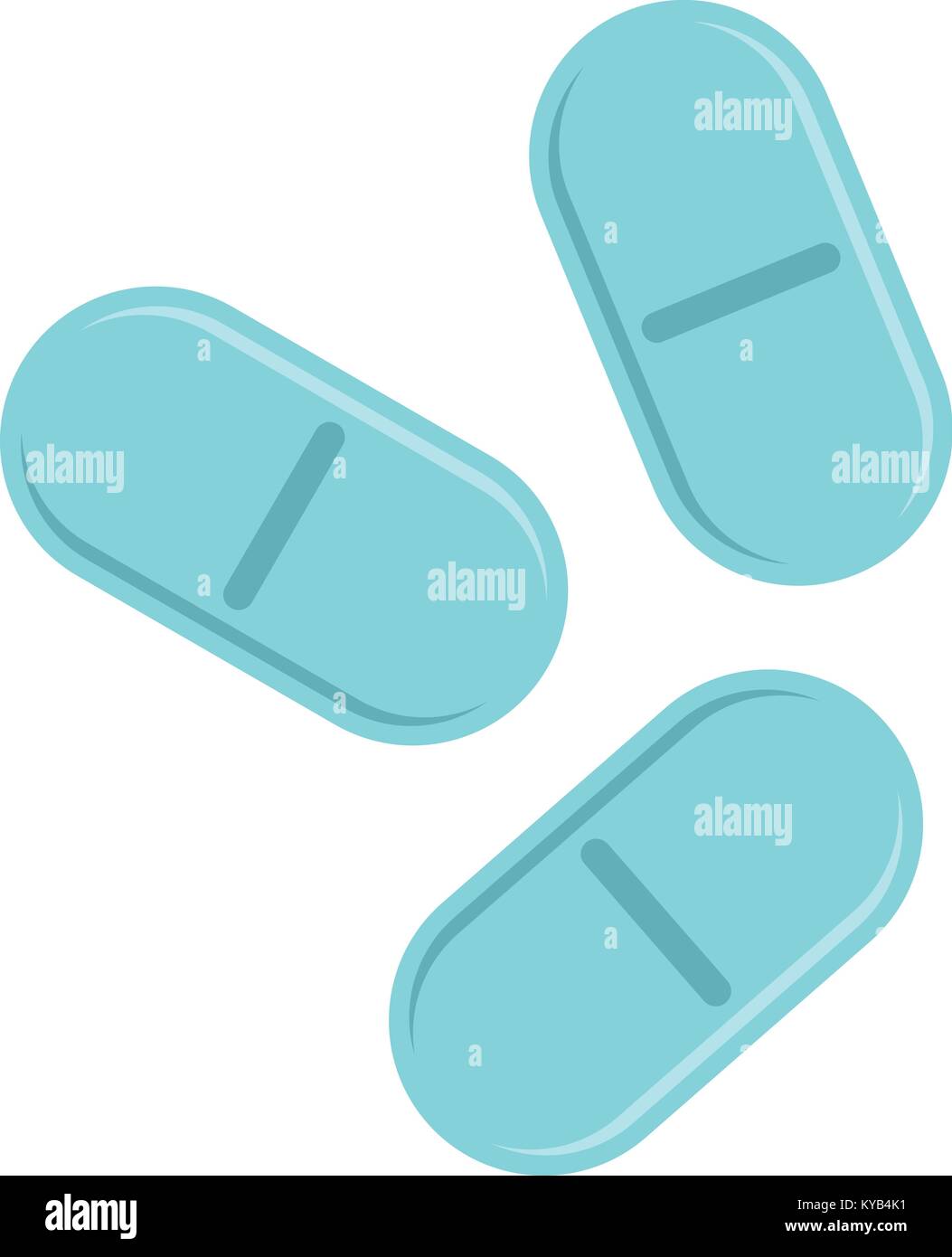 Three pills icon flat isolated on white background vector illustration ...