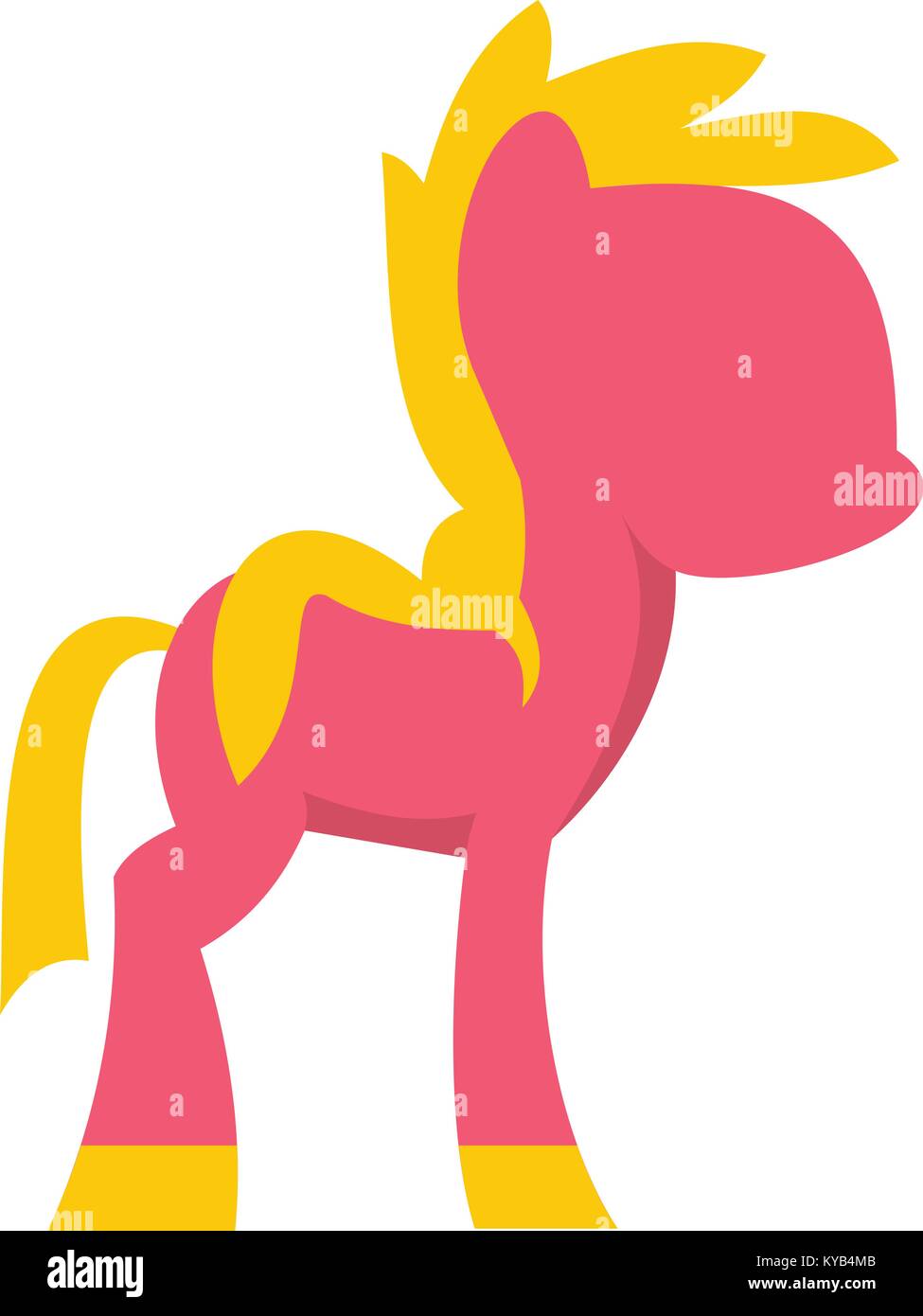 Little pony icon flat isolated on white background vector illustration ...