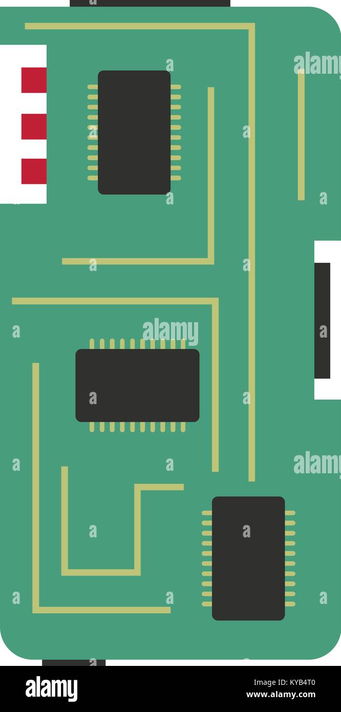 Phone chip icon flat isolated on white background vector illustration ...