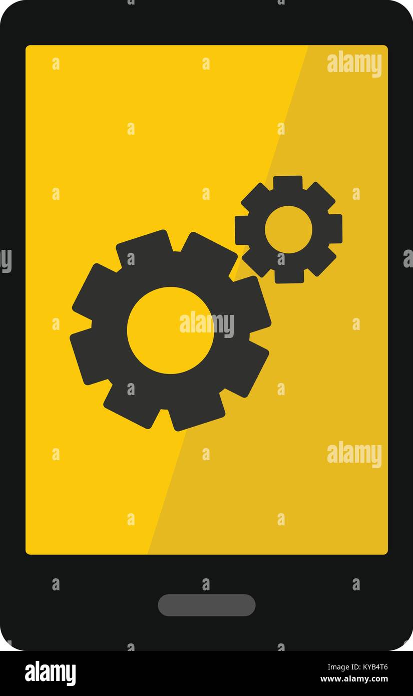 Working phone icon flat isolated on white background vector ...