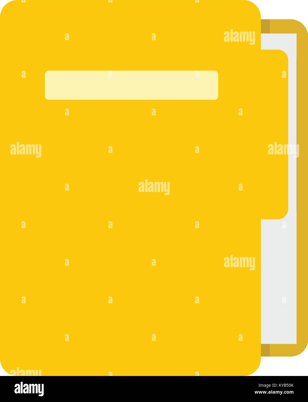 Yellow file folder icon flat isolated on white background vector ...