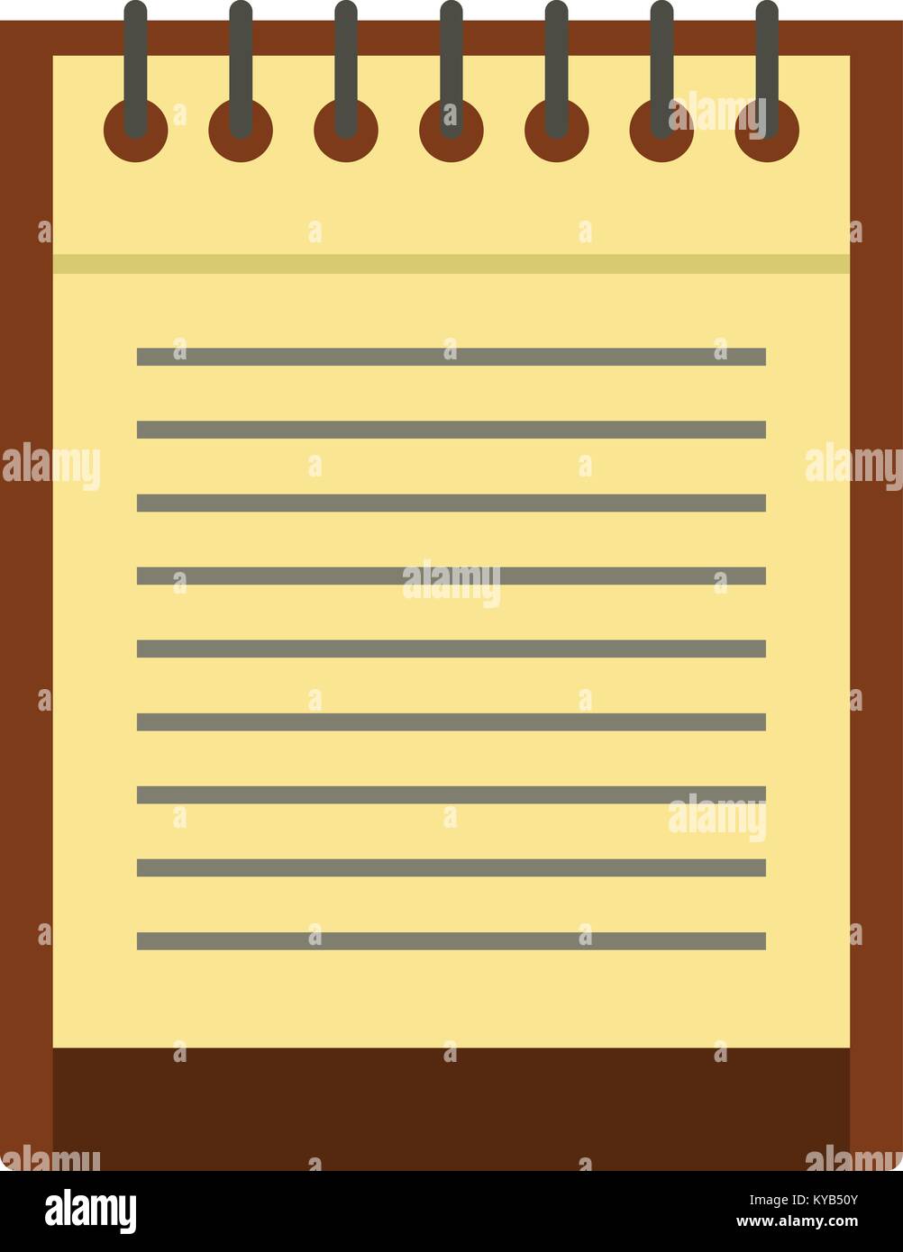 Clean lined sheet of notepad icon flat isolated on white background ...