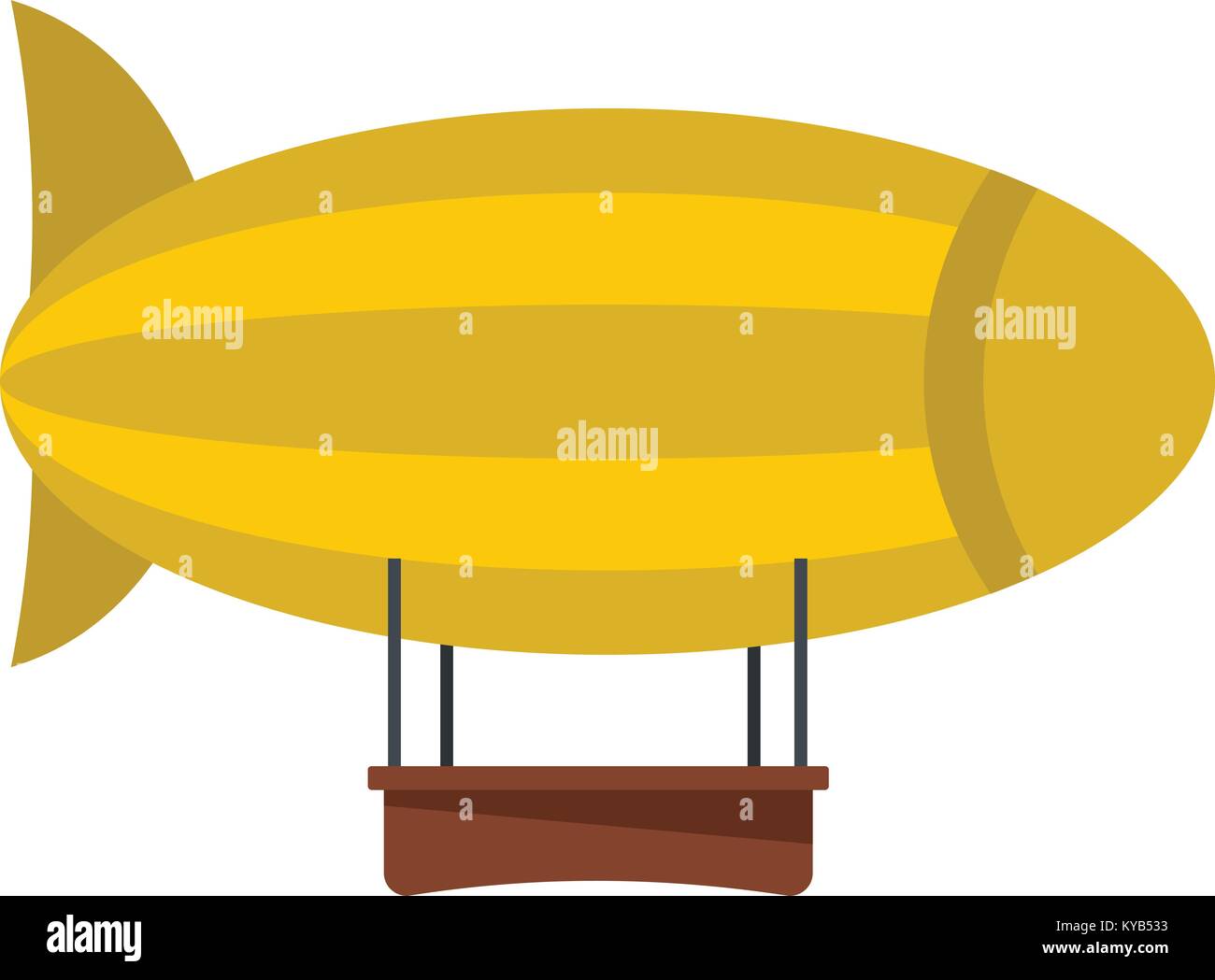 Yellow airship icon isolated Stock Vector Image & Art - Alamy
