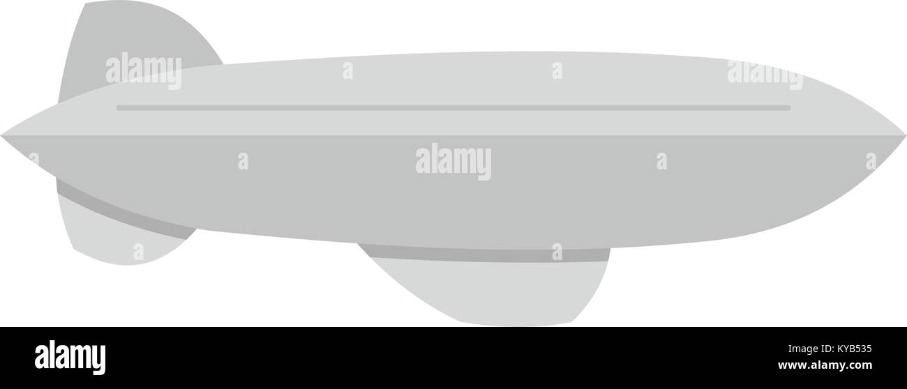 Gray blimp aircraft flying icon isolated Stock Vector Image & Art - Alamy