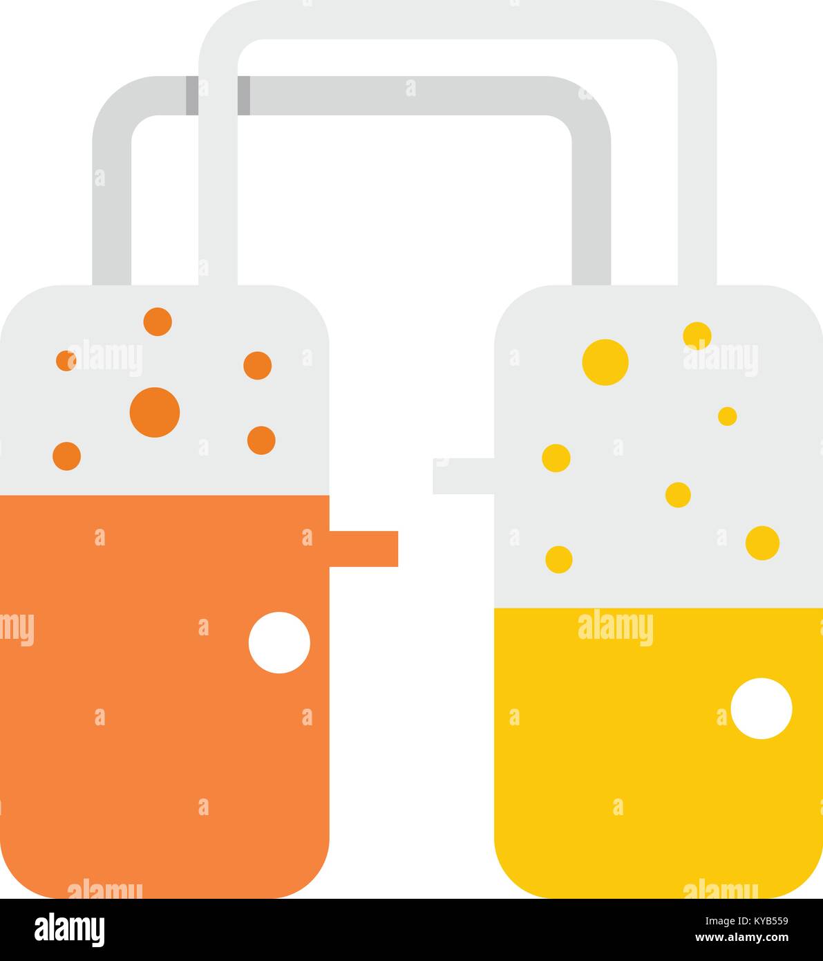 Transparent laboratory reservoirs with liquid icon Stock Vector Image ...