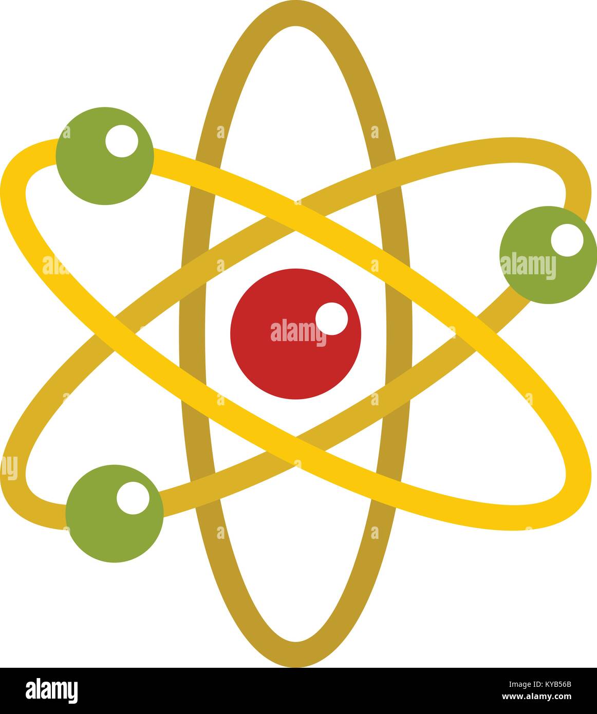 Nucleus and orbiting electrons icon isolated Stock Vector Image & Art ...