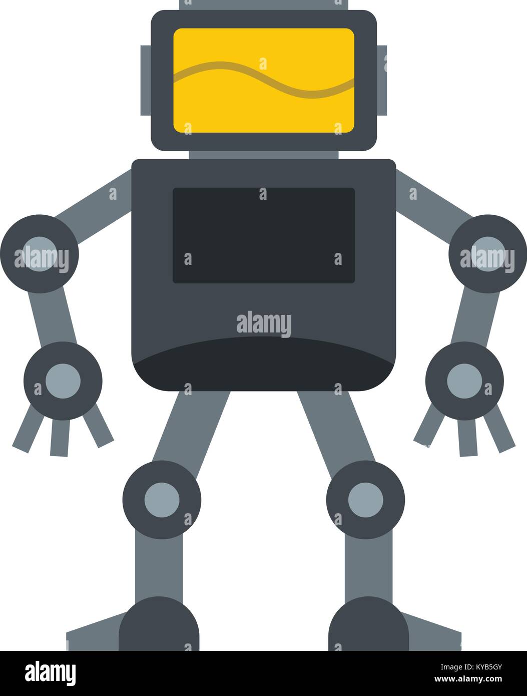 Grey metal robot Stock Vector Images - Alamy