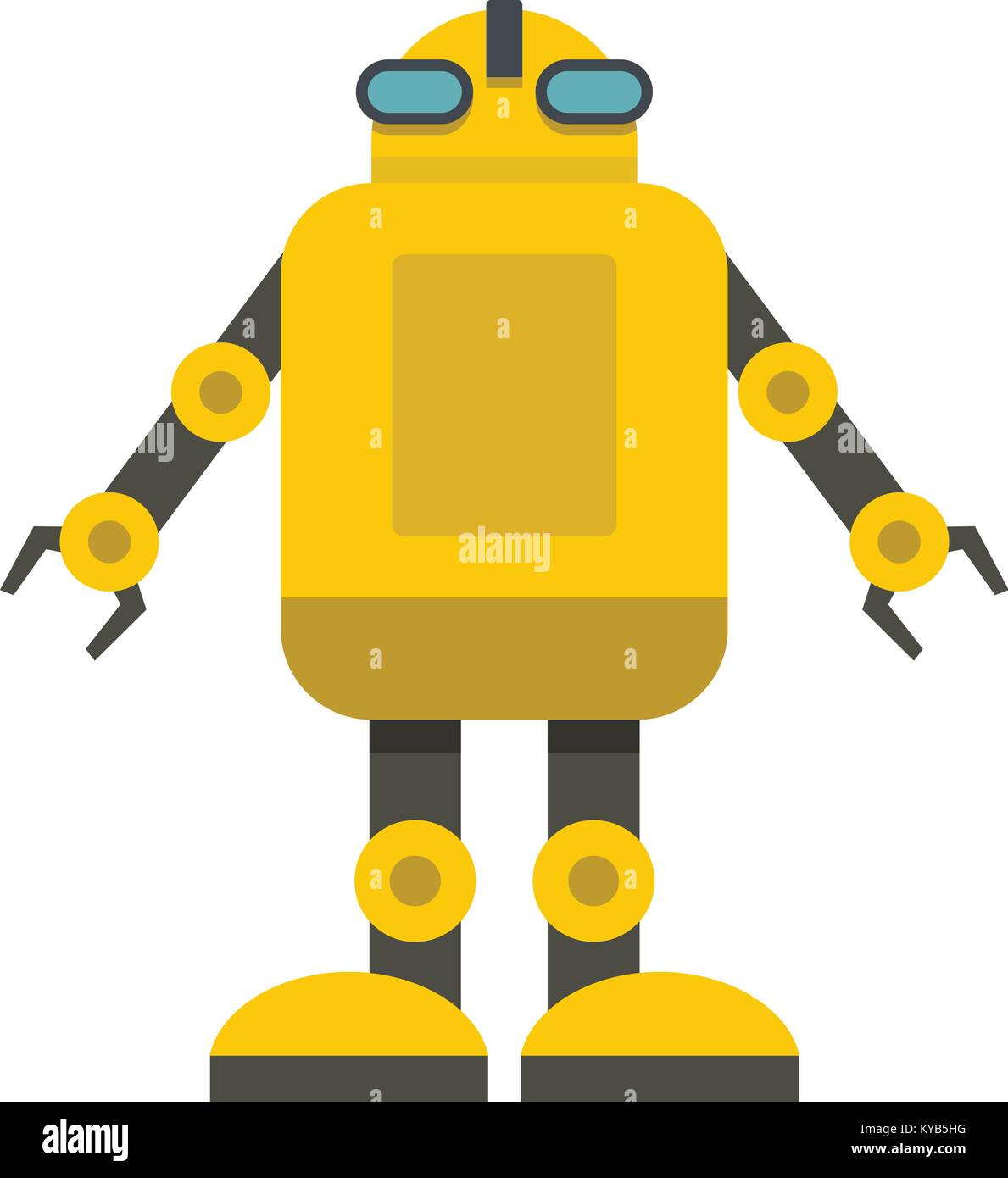 Yellow humanoid robot icon hi-res stock photography and images - Alamy