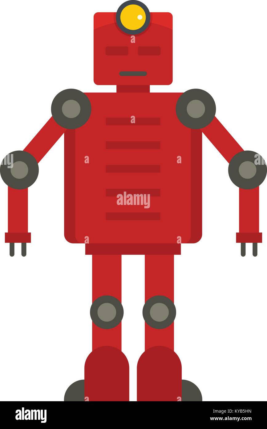 Red robot icon isolated Stock Vector Image & Art - Alamy