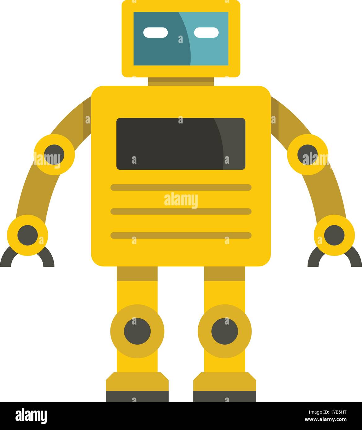 Yellow humanoid robot icon isolated Stock Vector Image & Art - Alamy