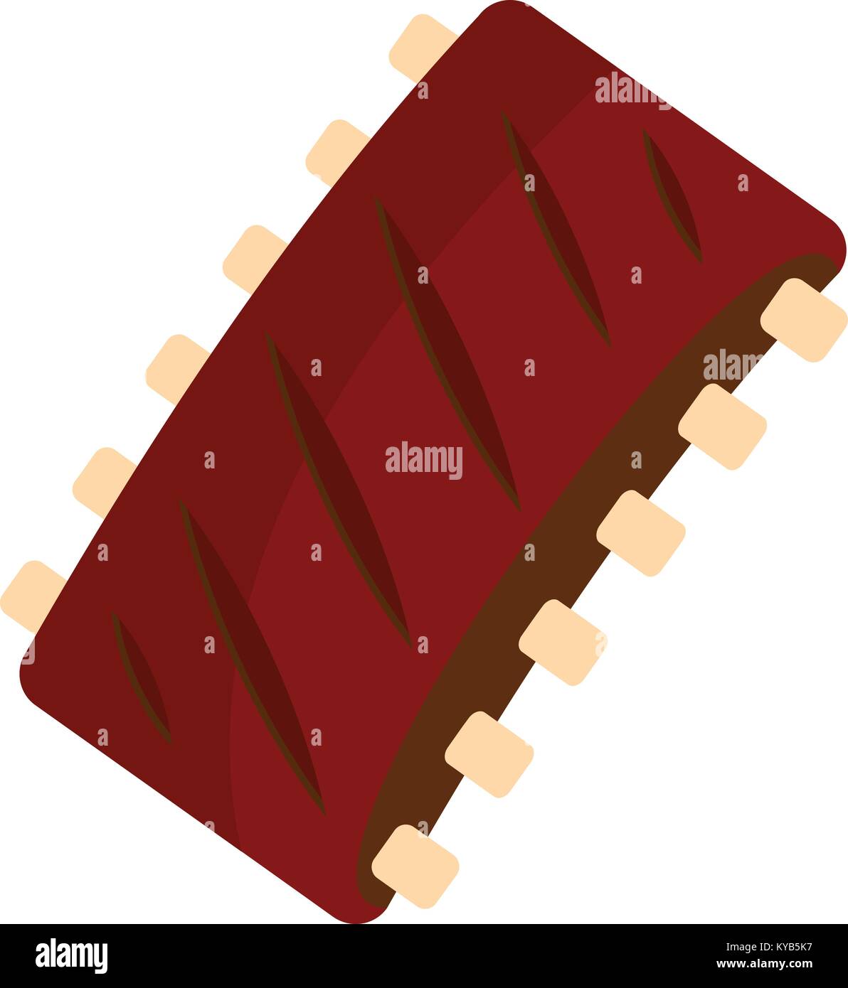 Spare rib portion meat Stock Vector Images - Alamy