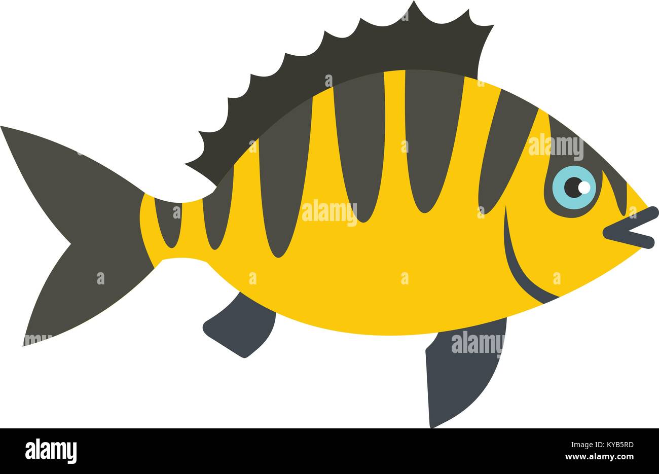 Perch fish icon isolated Stock Vector Image & Art - Alamy