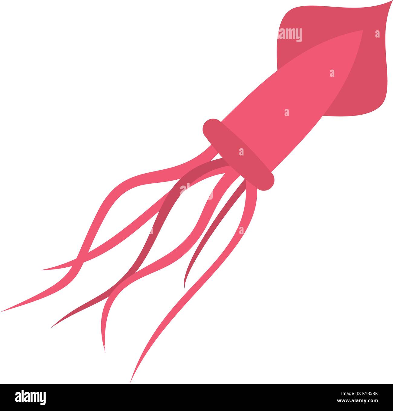 Pink squid icon isolated Stock Vector Image & Art - Alamy