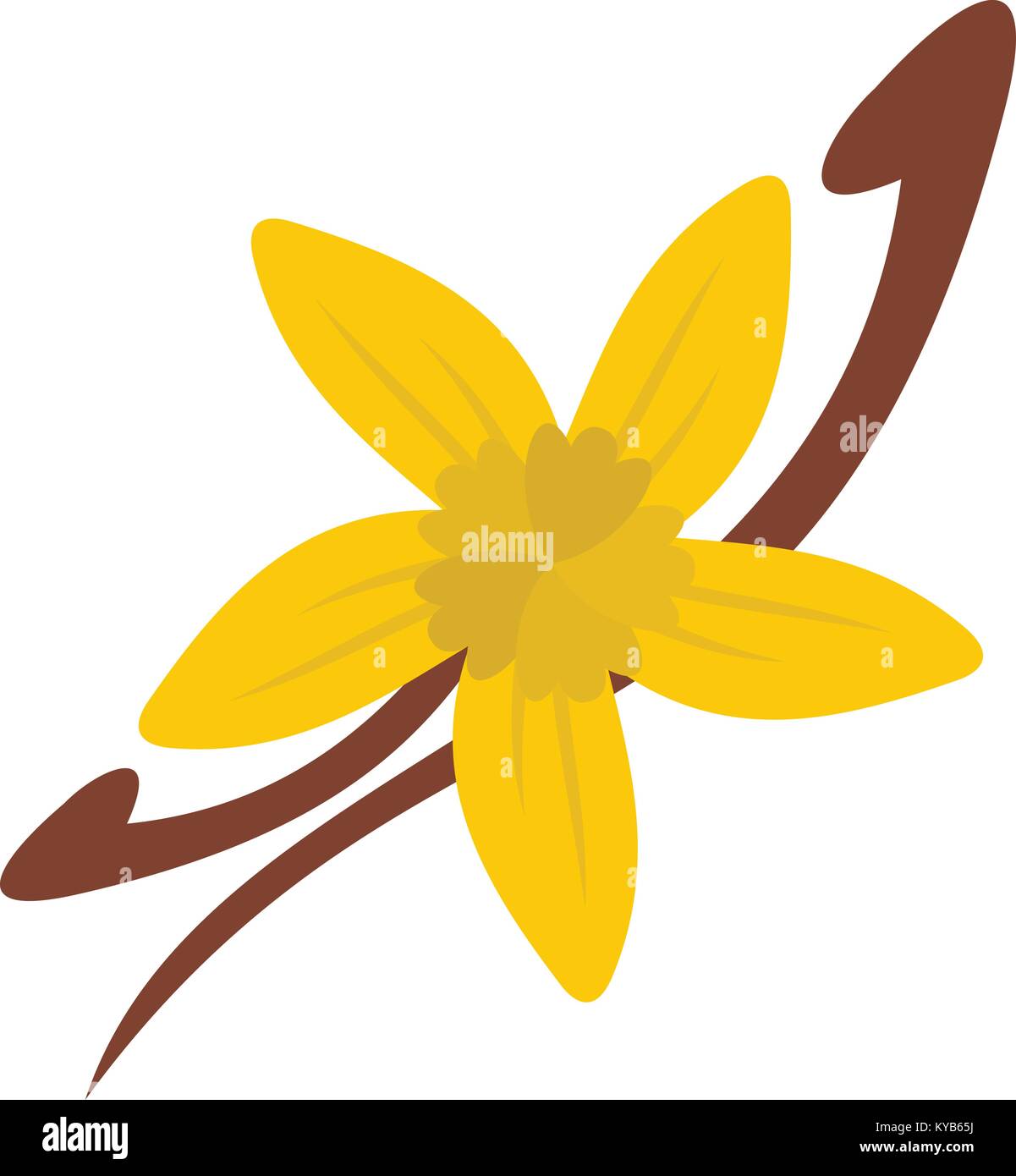 Vanilla pods and flower icon isolated Stock Vector Image & Art - Alamy