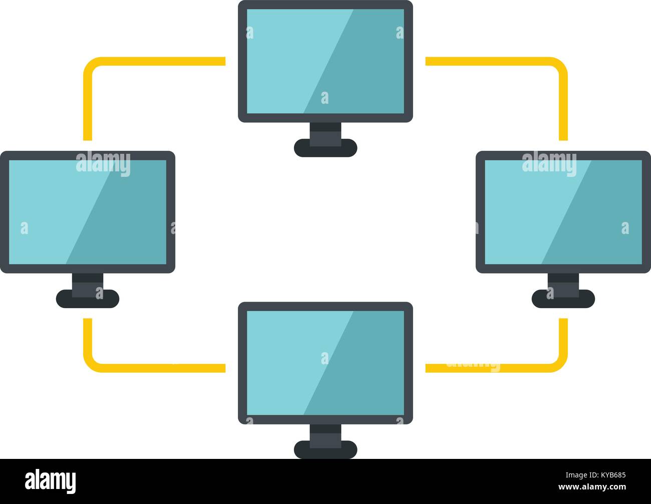 Exchange of data between computers icon isolated Stock Vector Image ...