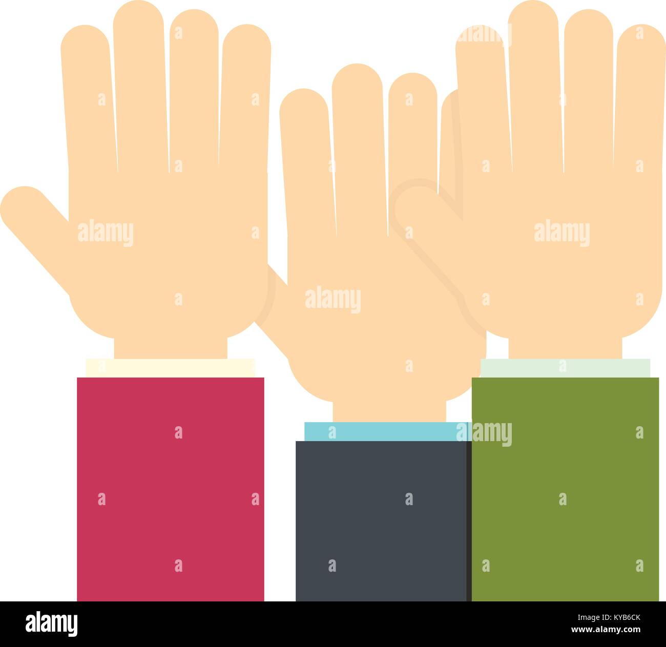Participation hands up Stock Vector Images - Alamy