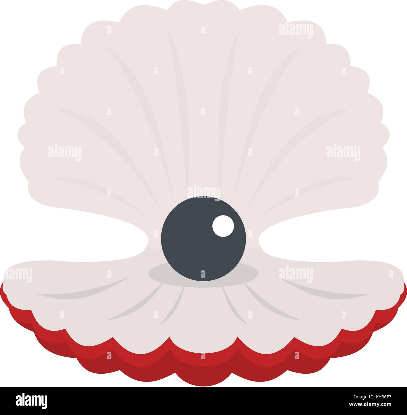 Pearl in a shell icon isolated Stock Vector Image & Art - Alamy