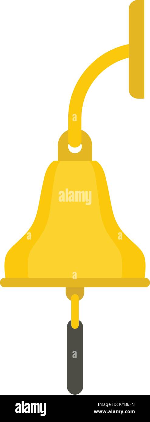 Golden ship bell icon isolated Stock Vector Image & Art - Alamy