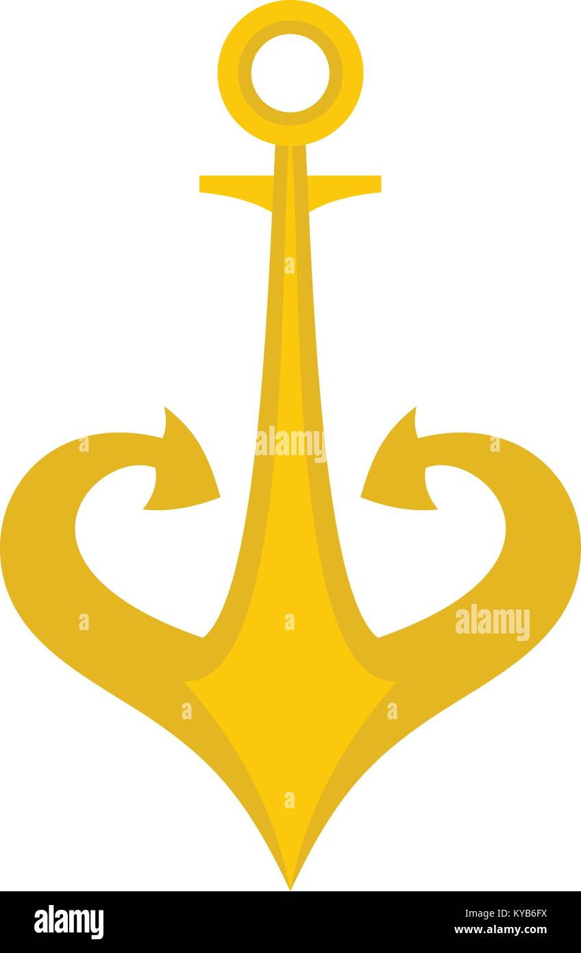 Gold anchor icon isolated Stock Vector Image & Art - Alamy