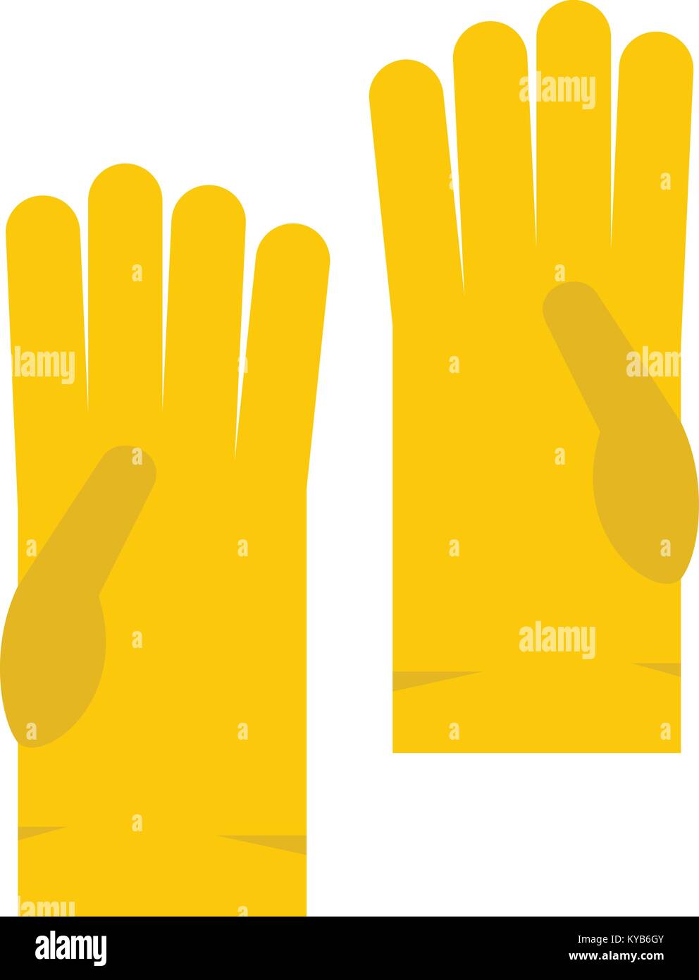 Yellow rubber gloves icon isolated Stock Vector Image & Art - Alamy