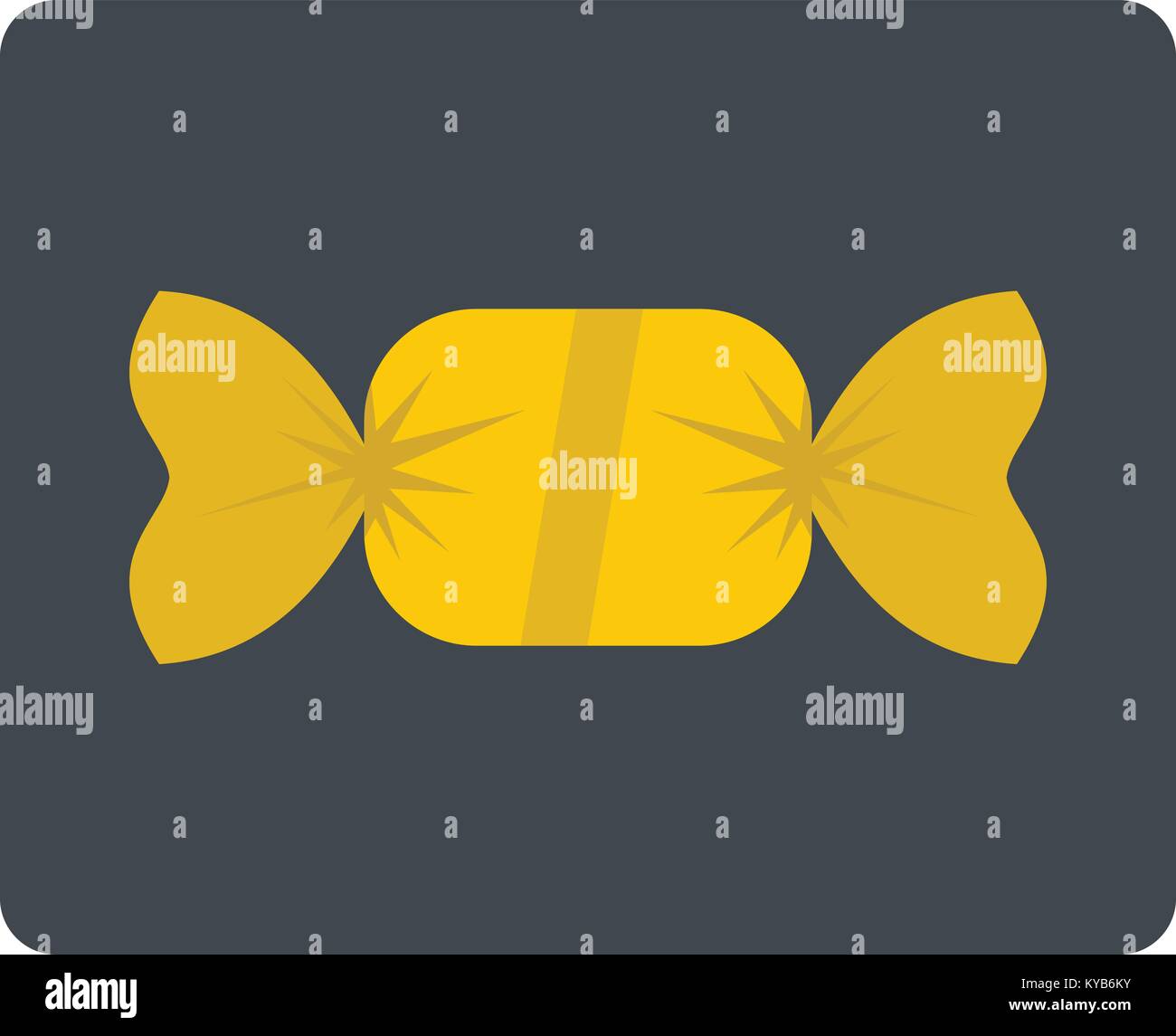 Candy in yellow wrap icon isolated Stock Vector Image & Art - Alamy