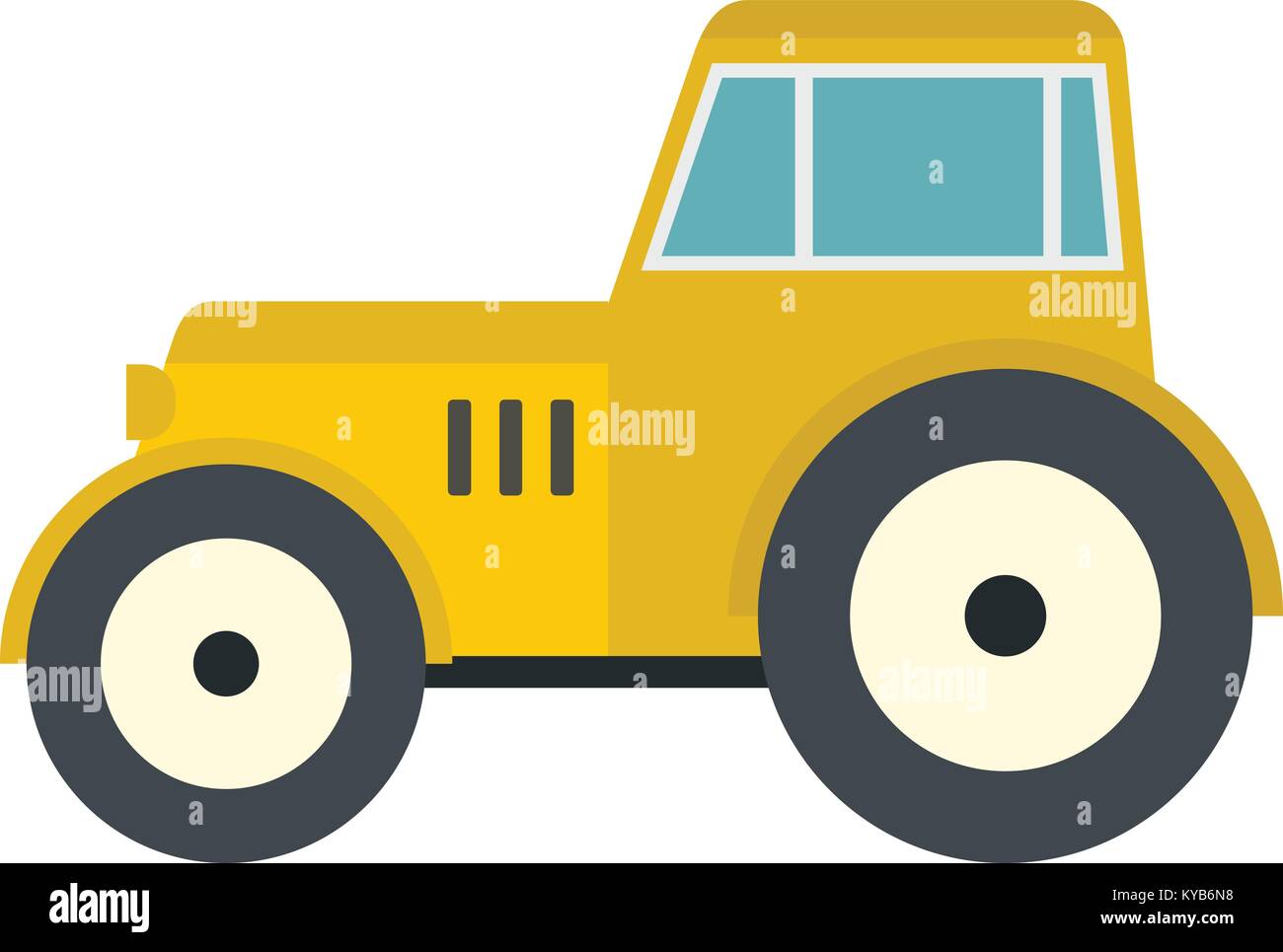 Yellow tractor icon isolated Stock Vector Image & Art - Alamy