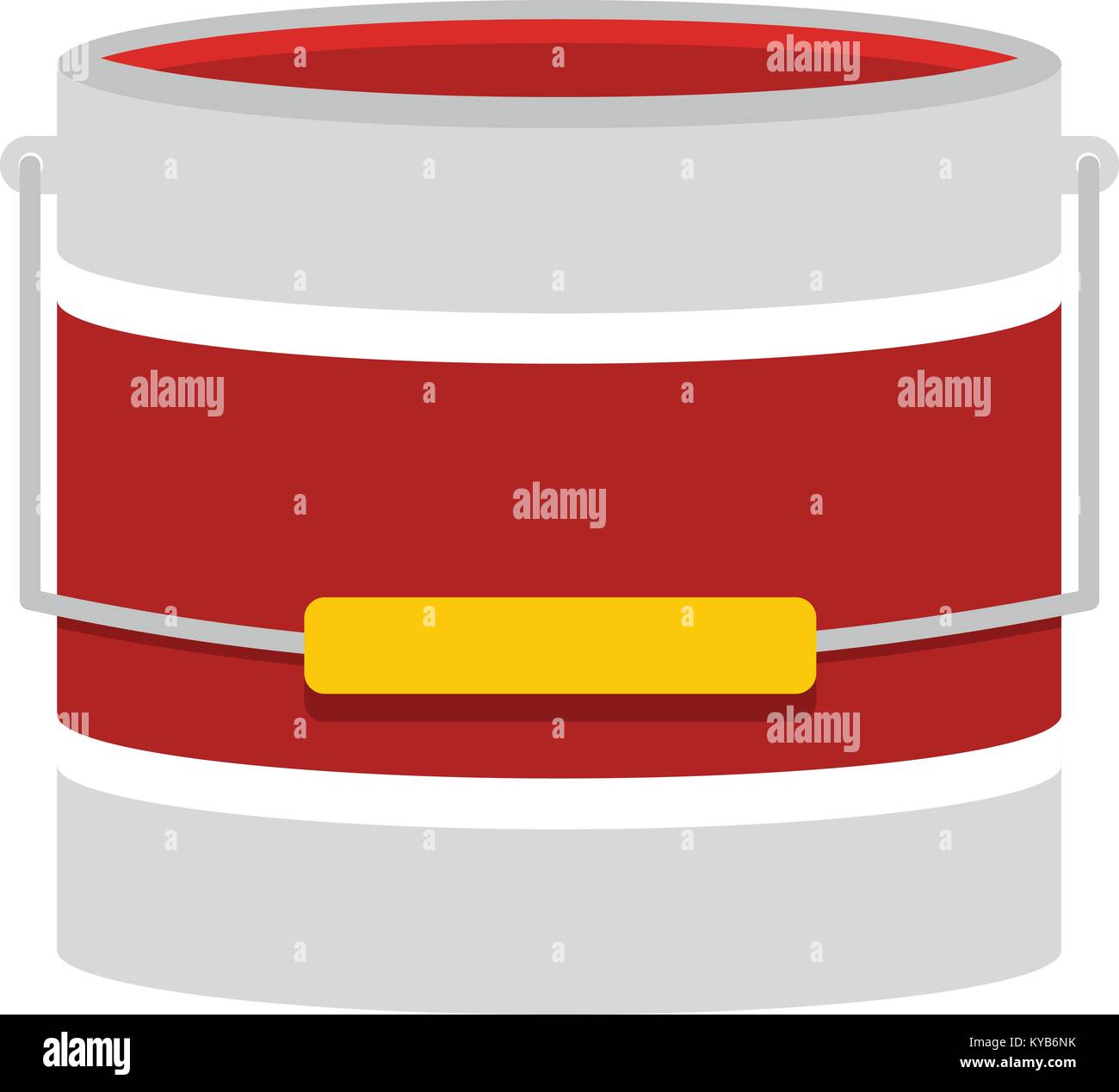 Red paint bucket icon isolated Stock Vector Image & Art - Alamy