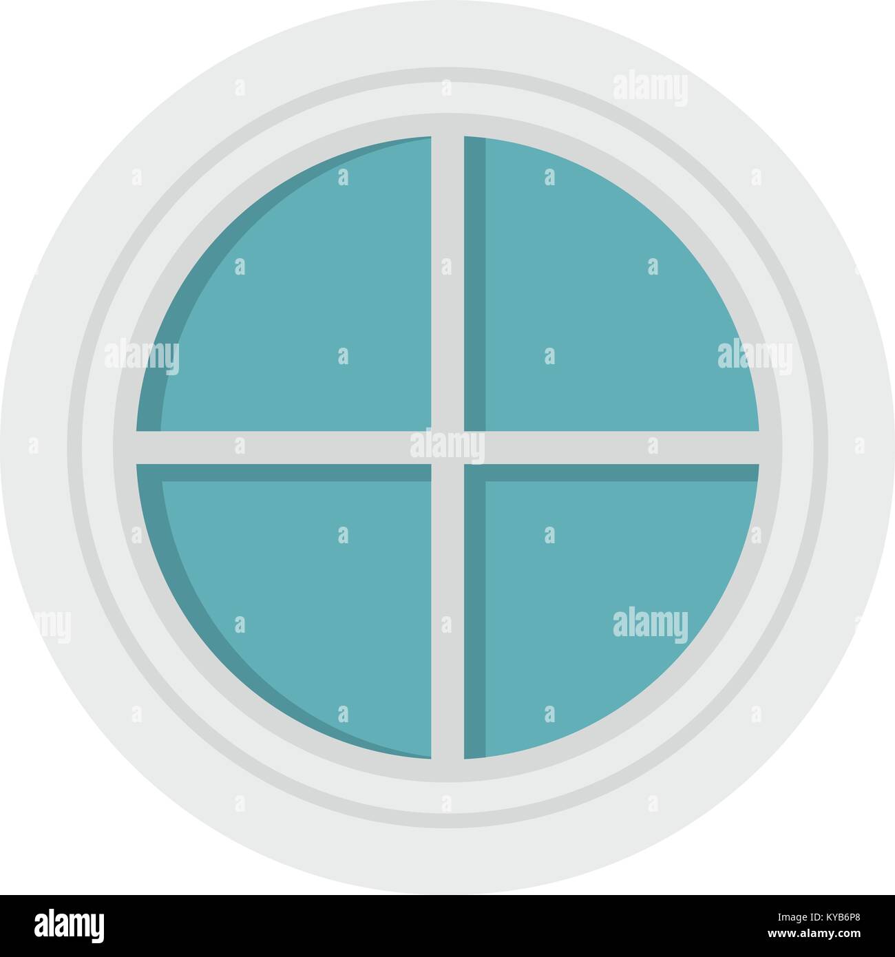 White round window icon isolated Stock Vector Image & Art - Alamy