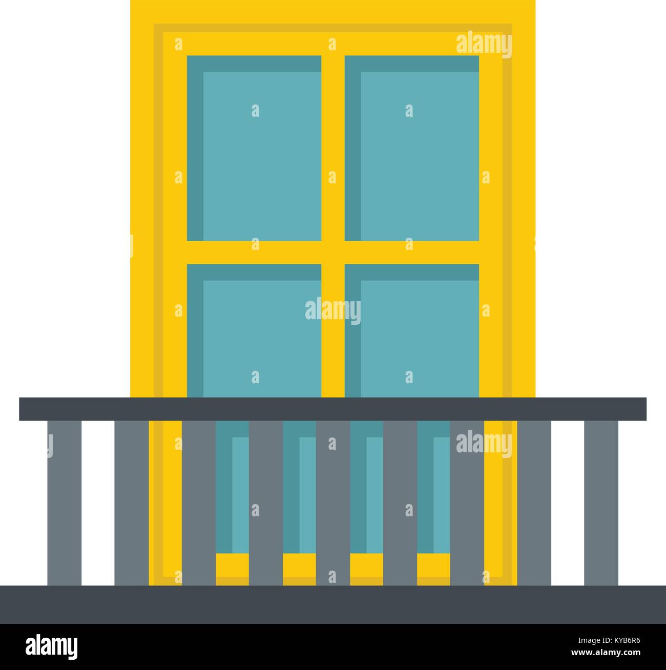 Yellow balustrade Stock Vector Images - Alamy