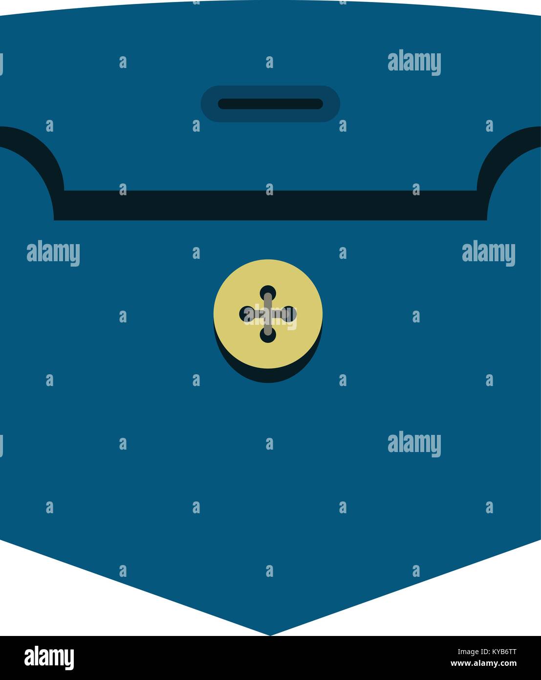 Pocket with button icon isolated Stock Vector Image & Art - Alamy