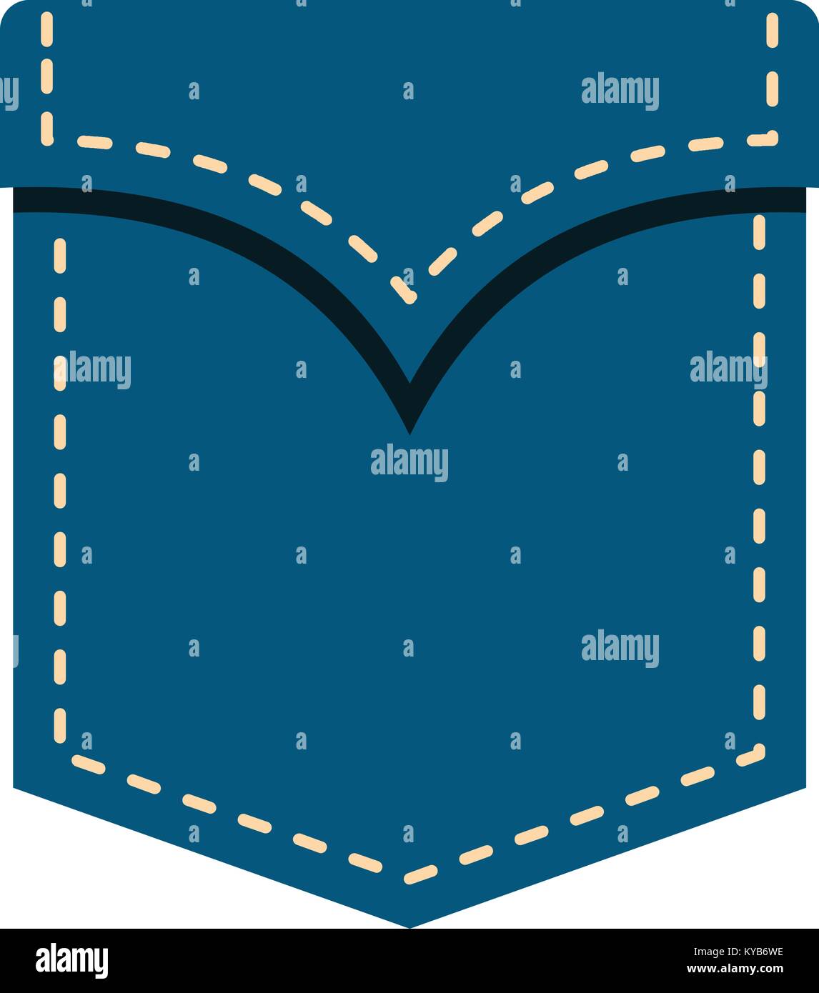 Blue pocket symbol icon isolated Stock Vector Image & Art - Alamy