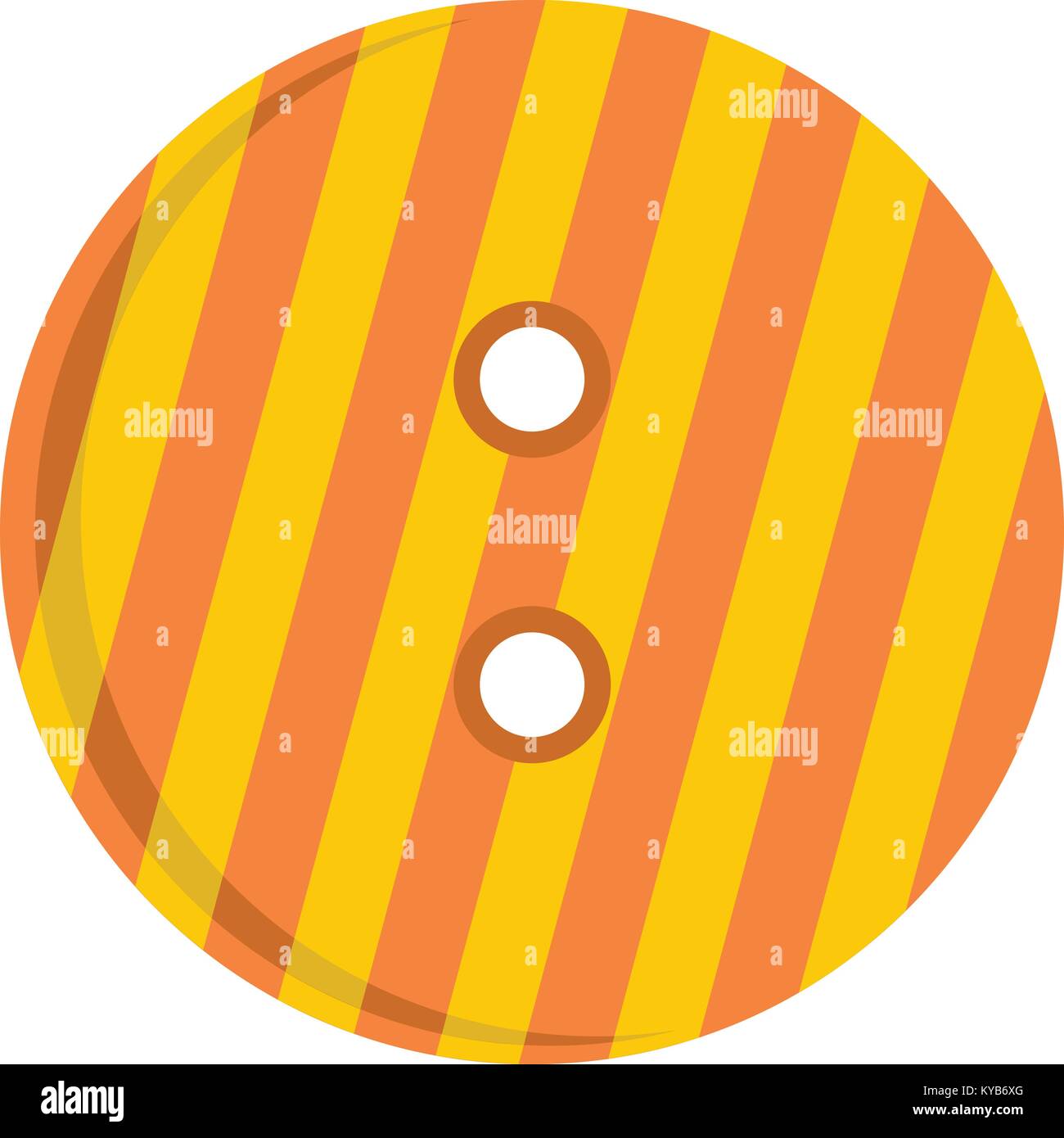Striped orange and yellow clothing button icon Stock Vector Image & Art ...
