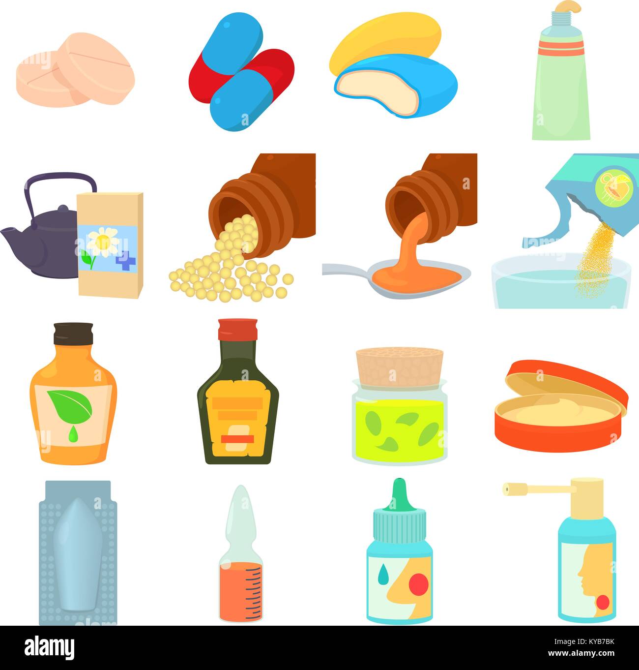 Drug types icons set, cartoon style Stock Vector Image & Art - Alamy