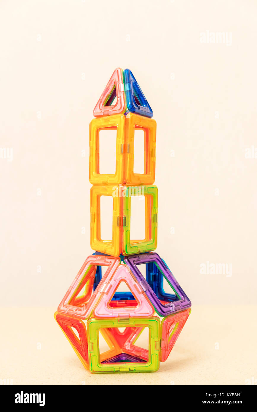 magnetic constructor. Rocket Stock Photo - Alamy