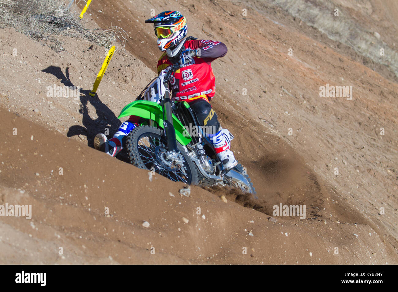 City Rauna, Latvia. Motorcross training, hobby, peoples drive with ...
