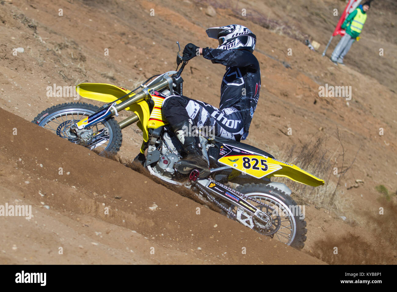 City Rauna, Latvia. Motorcross training, hobby, peoples drive with ...