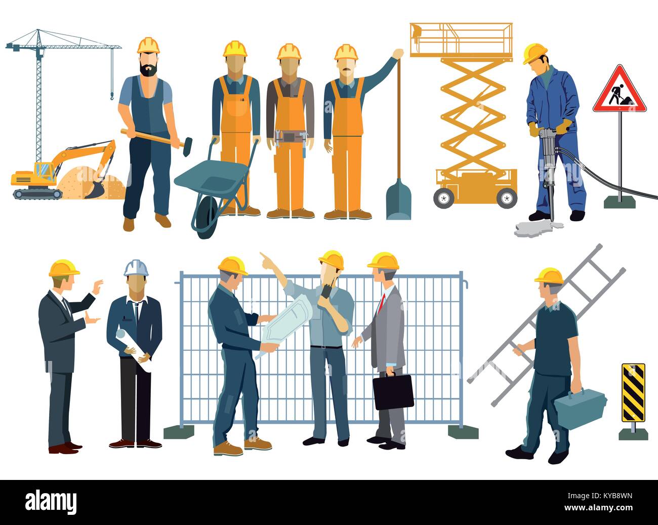 Building site development construction site Stock Vector Images - Alamy