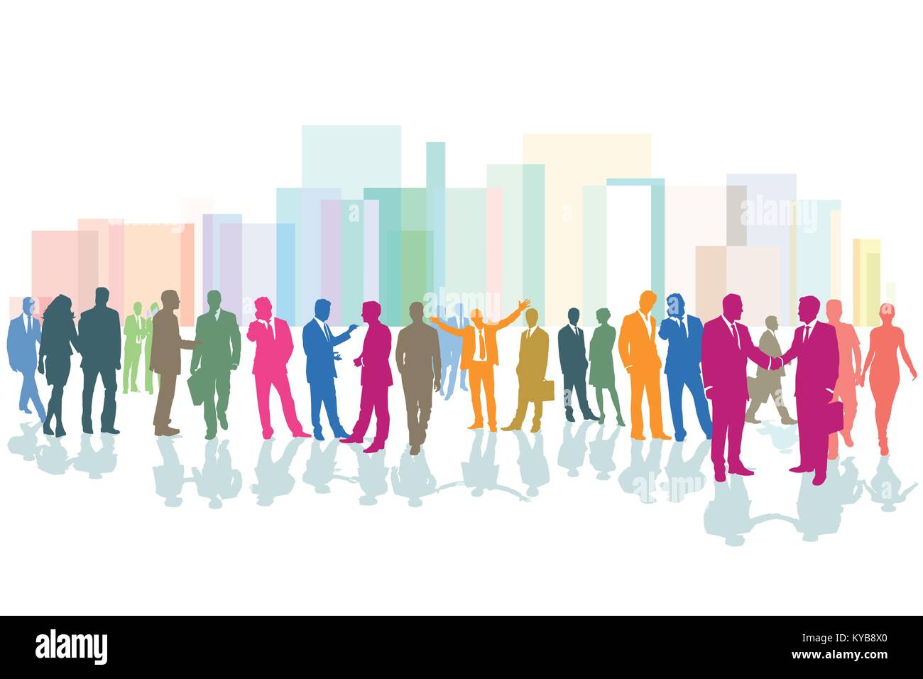 Crowd pedestrian crossing Stock Vector Images - Alamy
