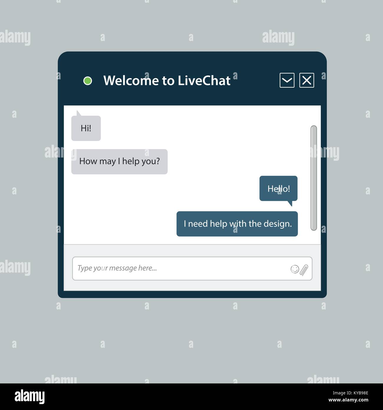 The universal live chat window for web Stock Vector Image & Art - Alamy The universal live chat window for web Stock Vector Image & Art - Alamy