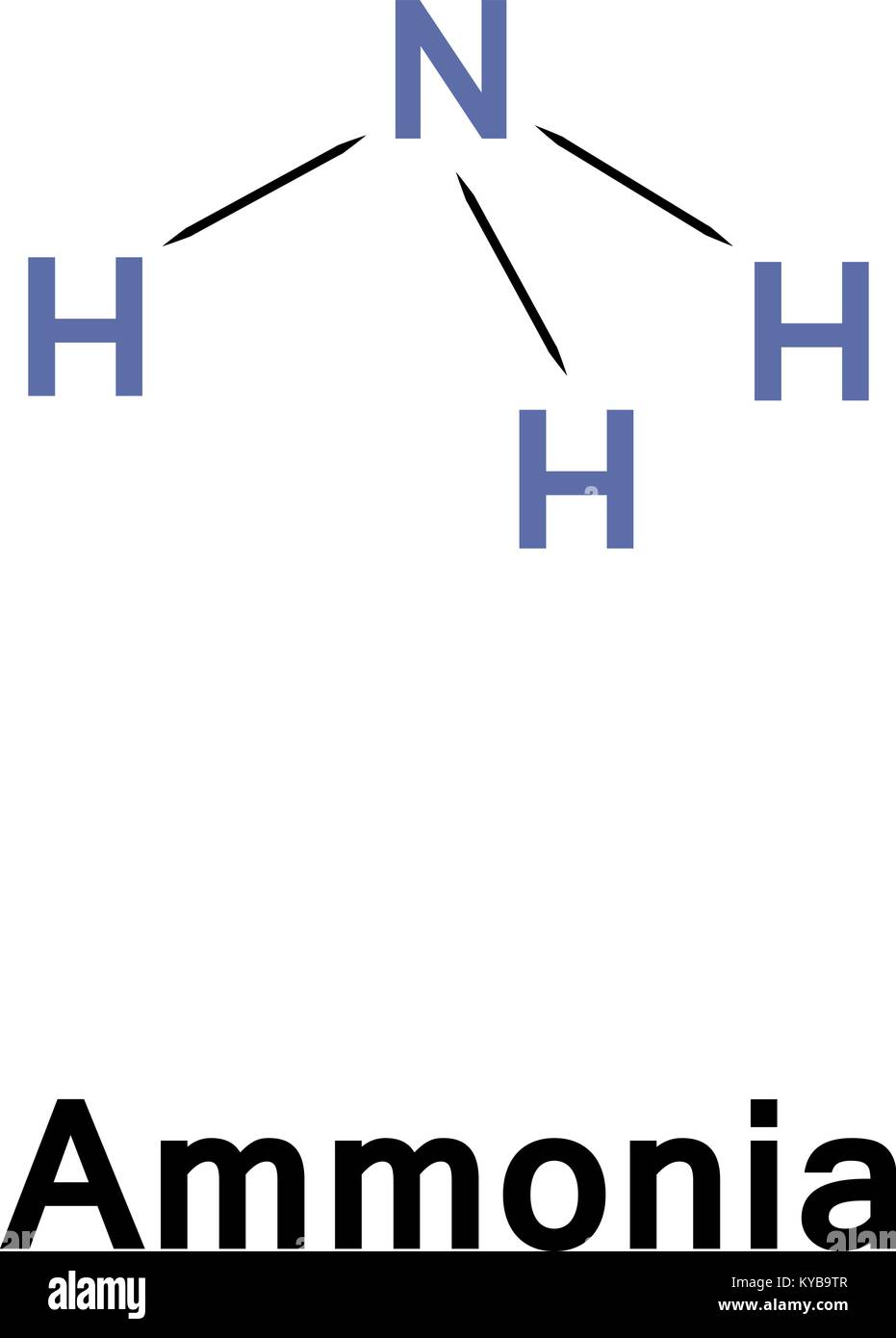 Ammonia or azane NH3 Stock Vector Image & Art - Alamy