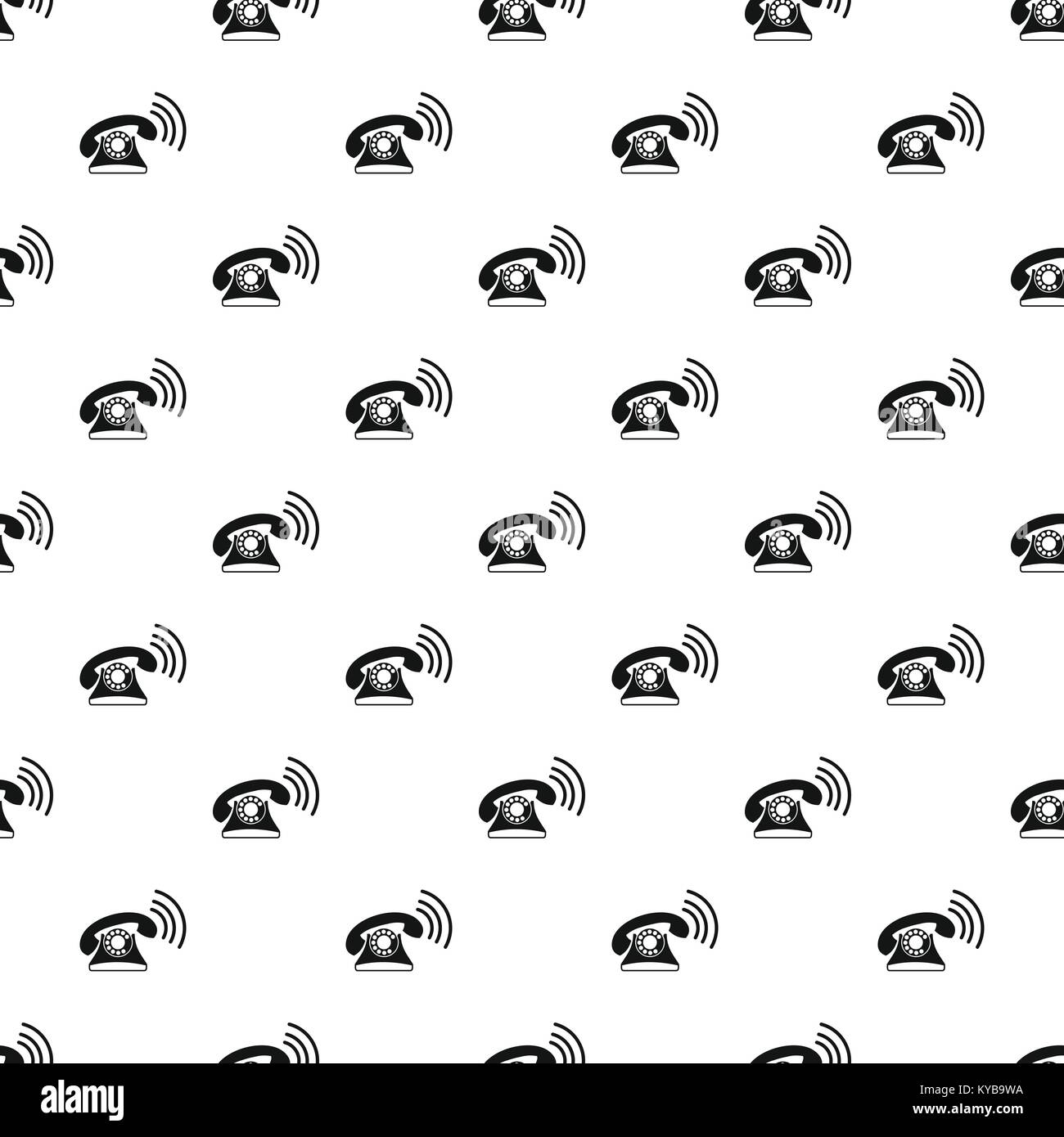 Retro phone pattern vector Stock Vector Image & Art - Alamy