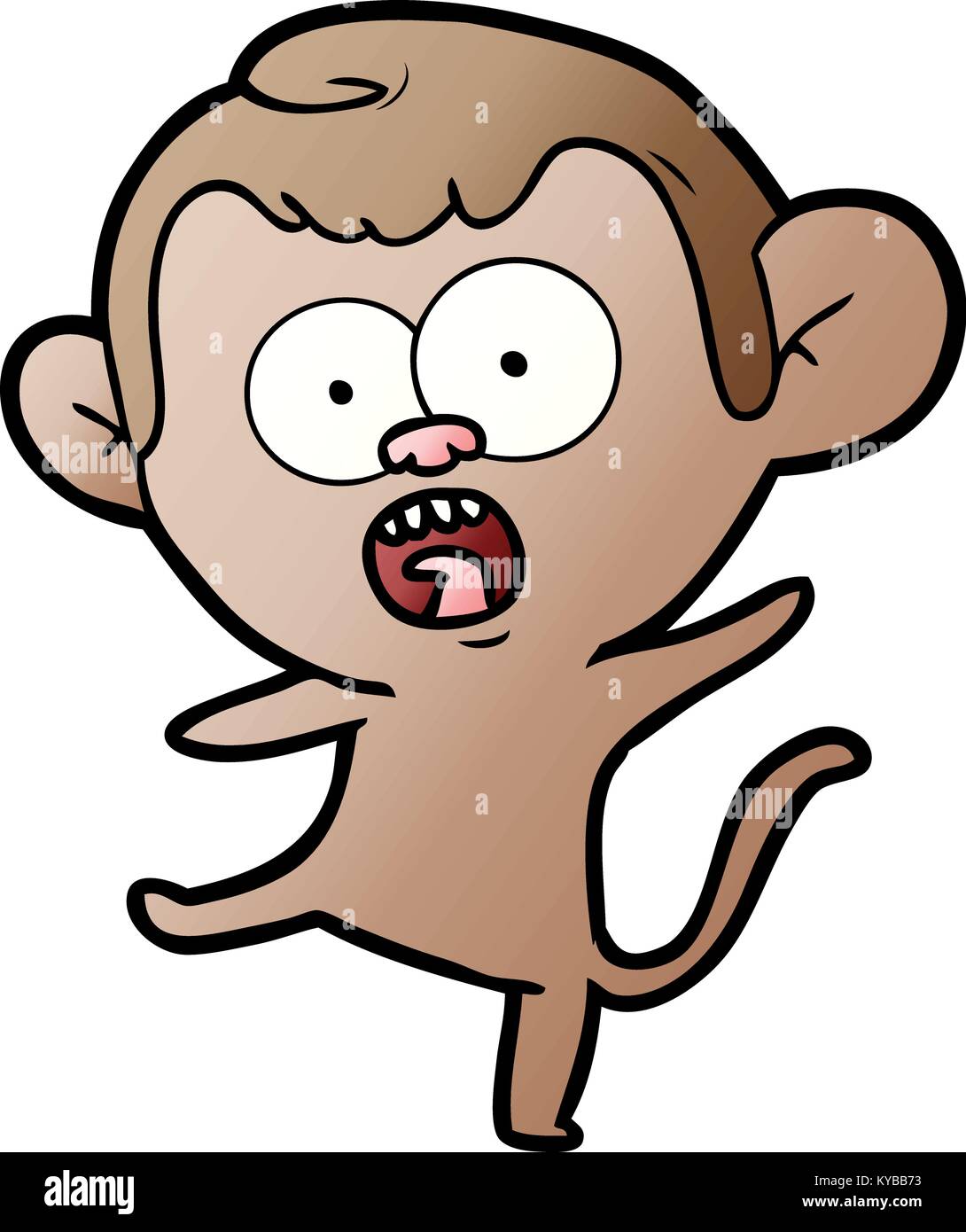 cartoon shocked monkey Stock Vector Image & Art - Alamy